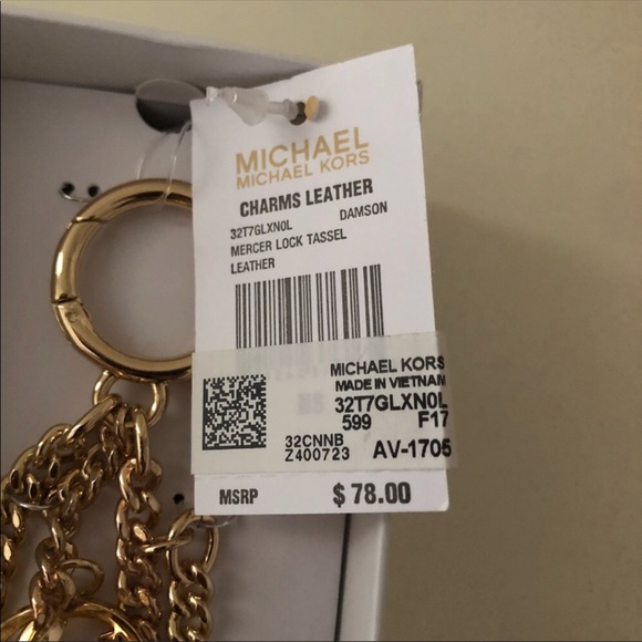 Michael Kors | Accessories | Michael Kors Mercer Leather Tassel Keychain | Poshmark